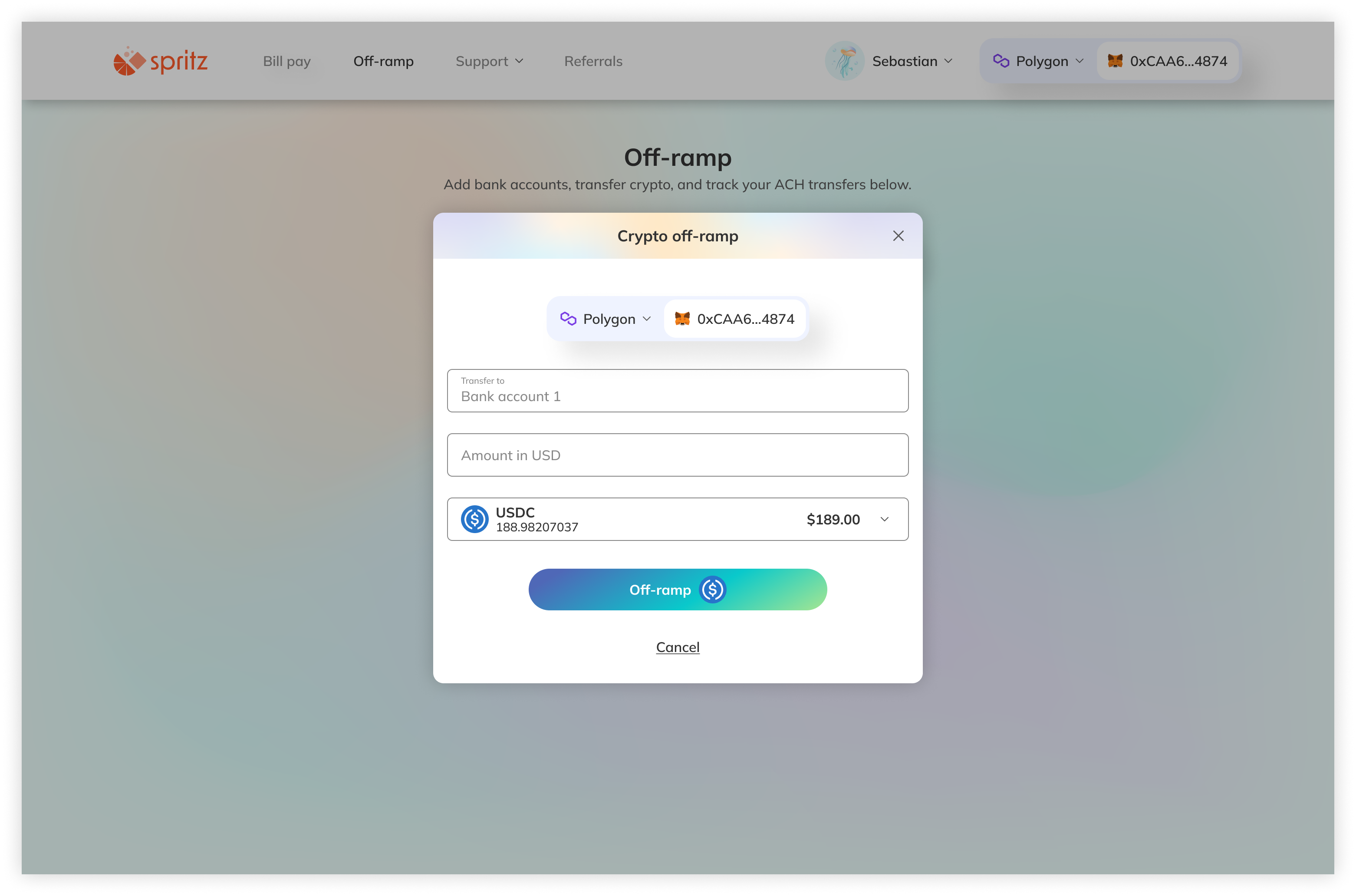 Announcing Spritz Off-ramp: Crypto to USD bank transfers made easy - Spritz Finance